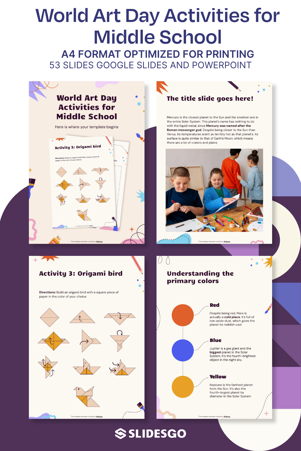 World Art Day Activities for Middle School Presentation