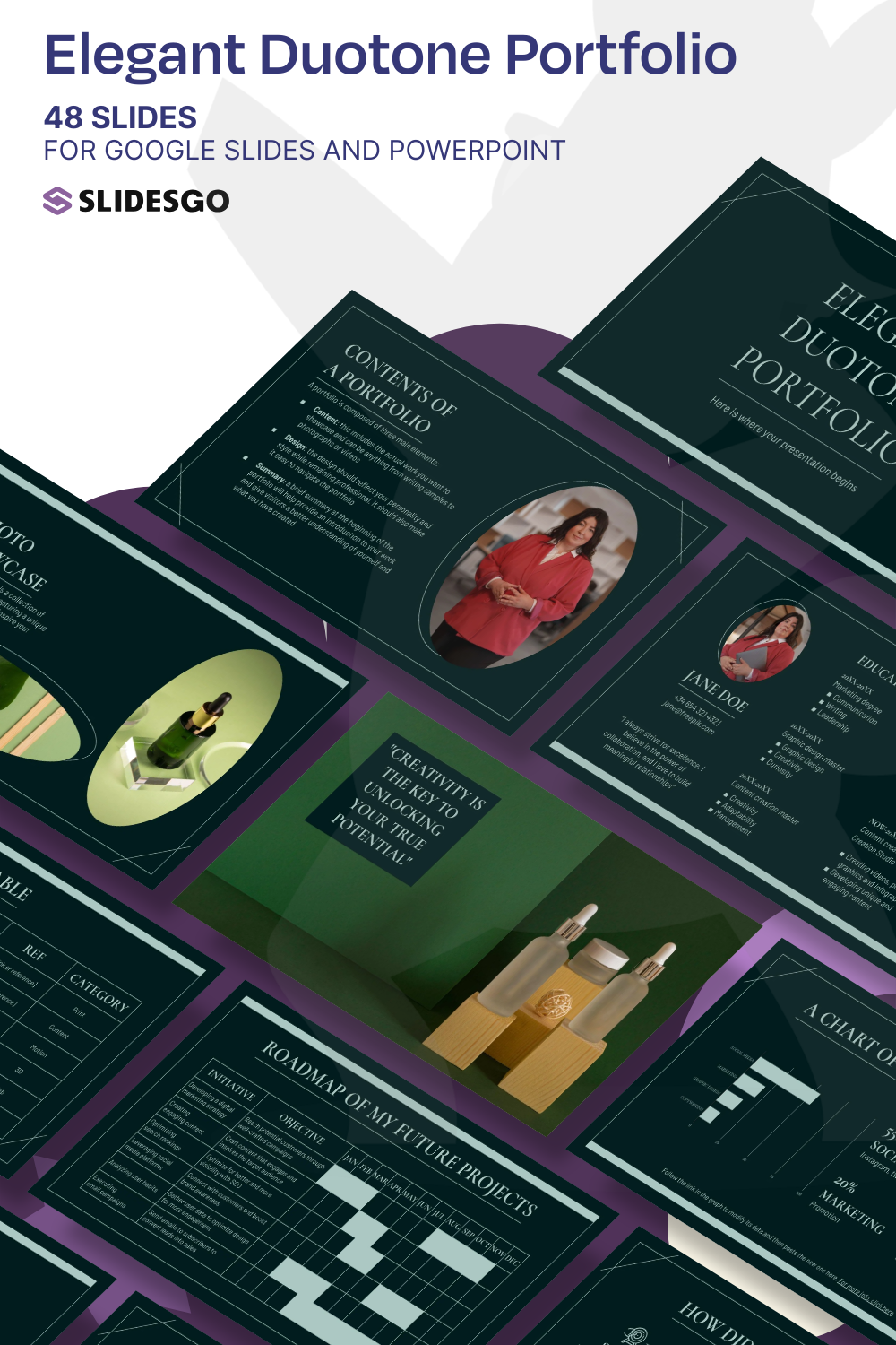 Elegant Duotone Portfolio Presentation