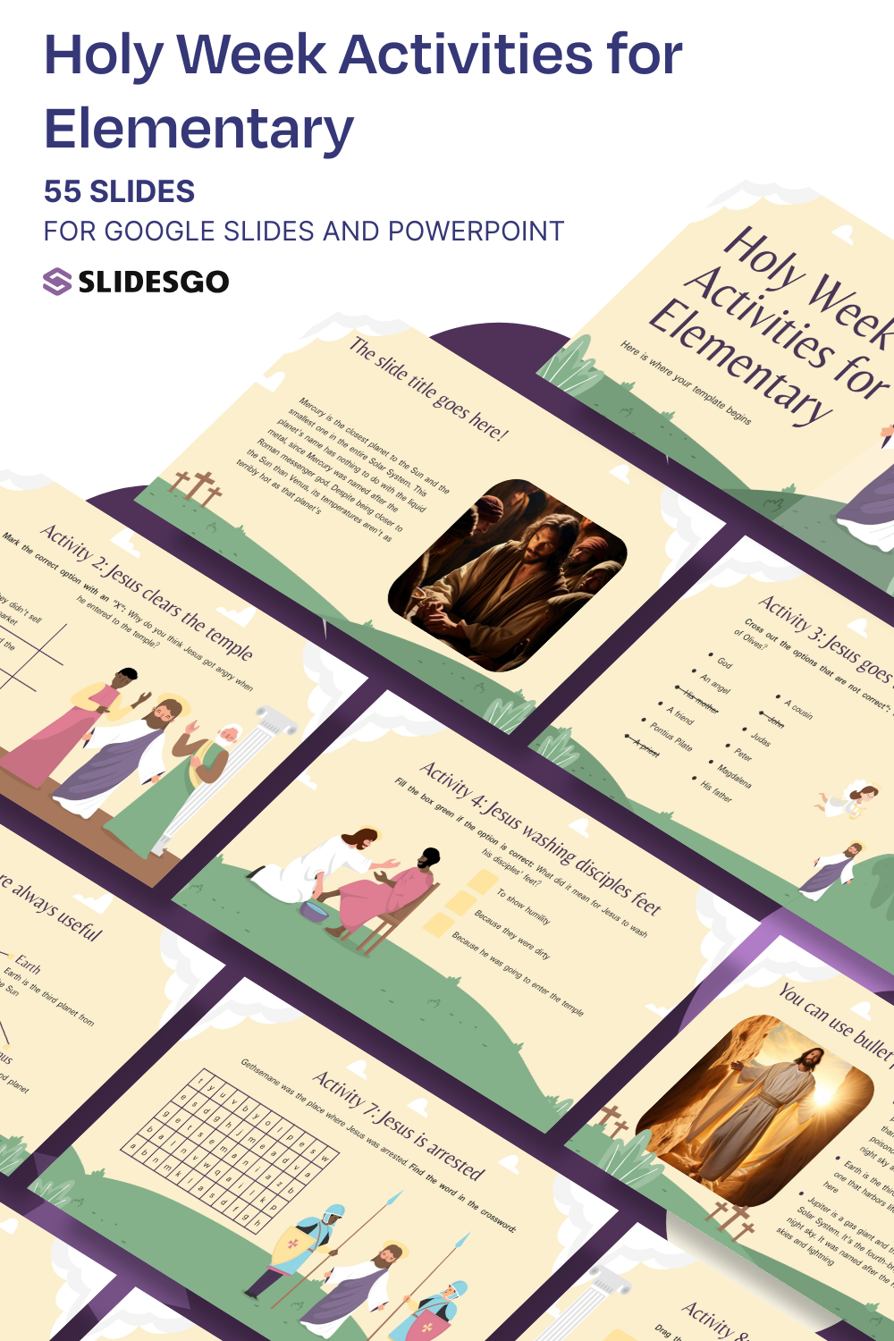 Holy Week Activities for Elementary Presentation