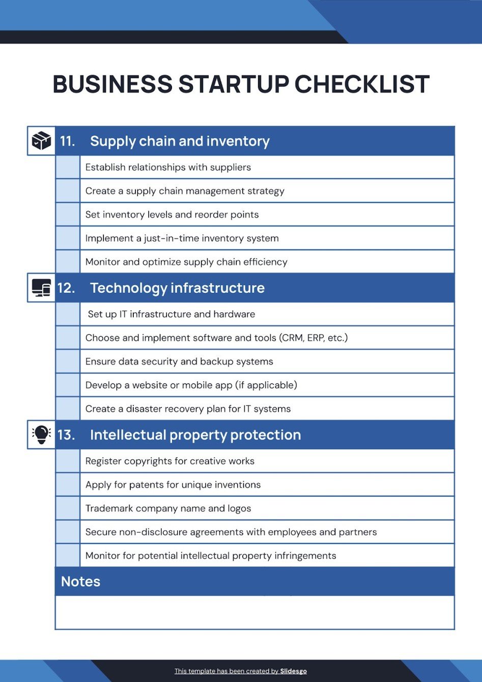 Business Startup Checklist Presentation