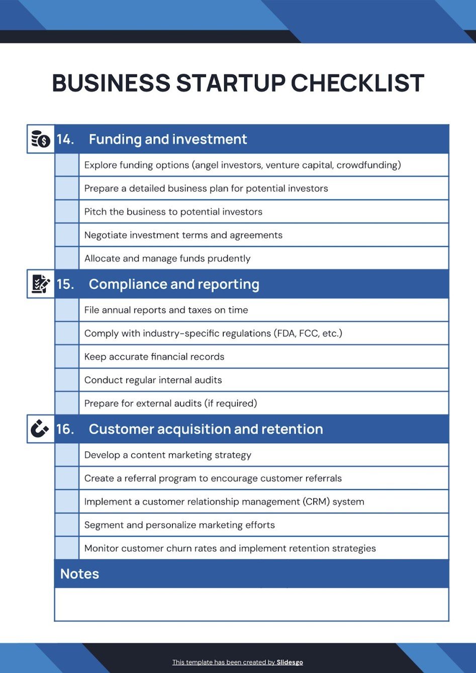 Business Startup Checklist Presentation