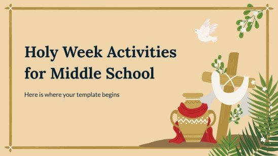 Holy Week Activities for Middle School Presentation