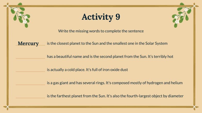 Holy Week Activities for Middle School Presentation