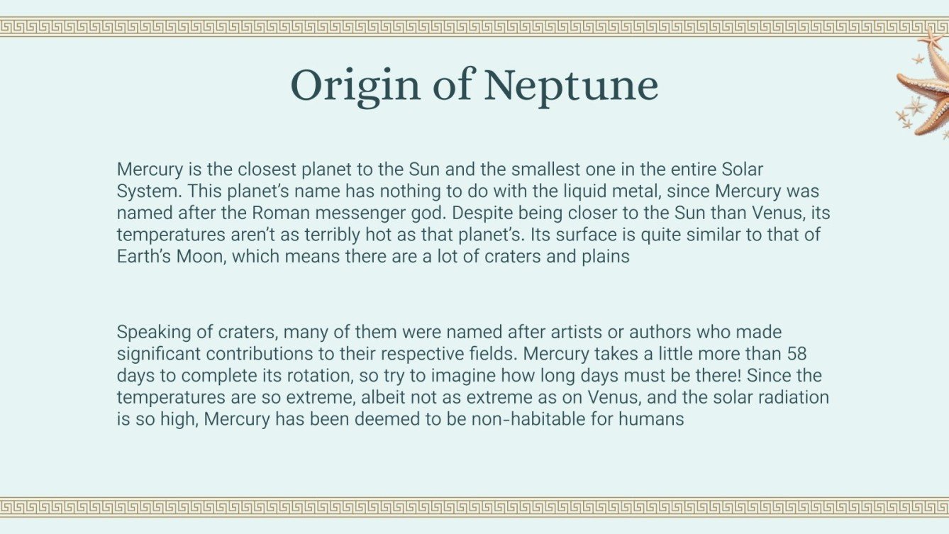 Roman God: Neptune Presentation