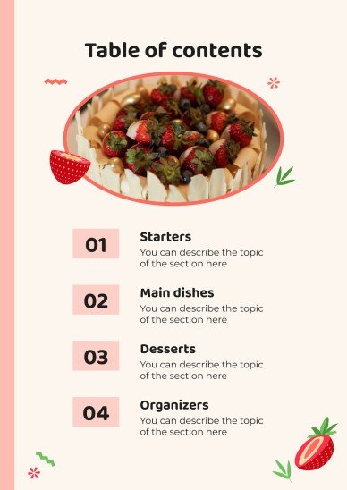 Strawberry Recipes Cookbook Presentation