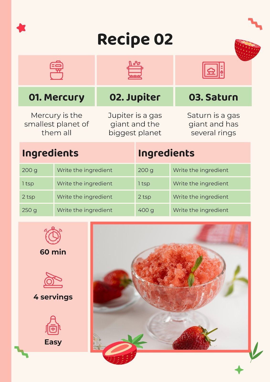 Strawberry Recipes Cookbook Presentation