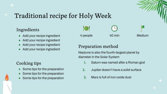 Holy Week Activities for High School Presentation