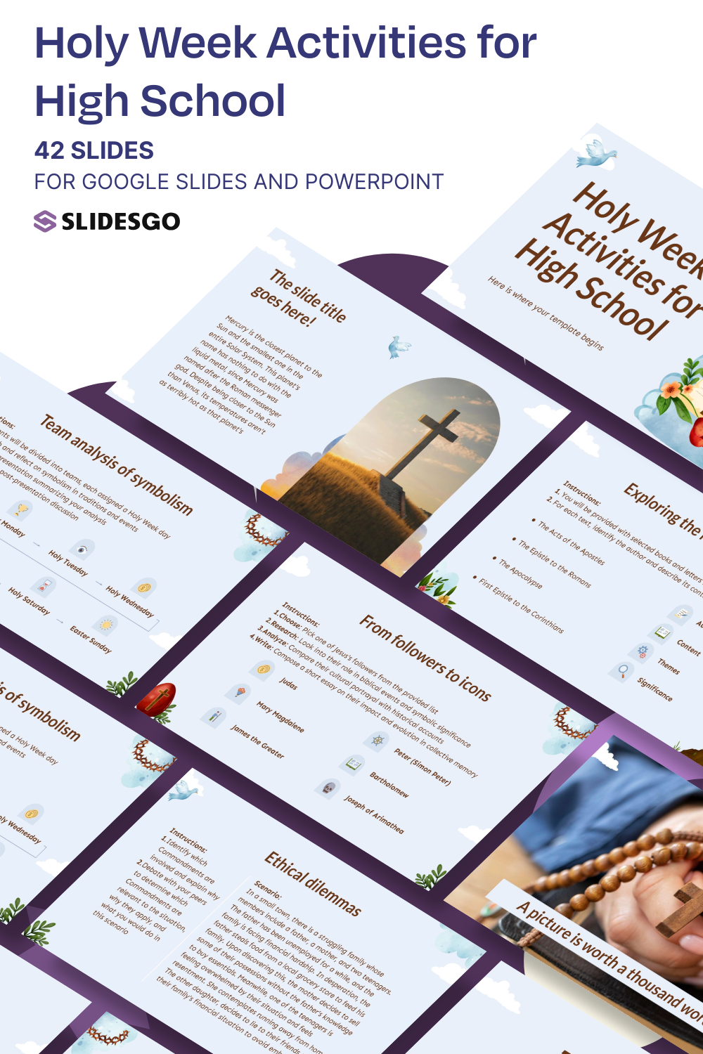 Holy Week Activities for High School Presentation