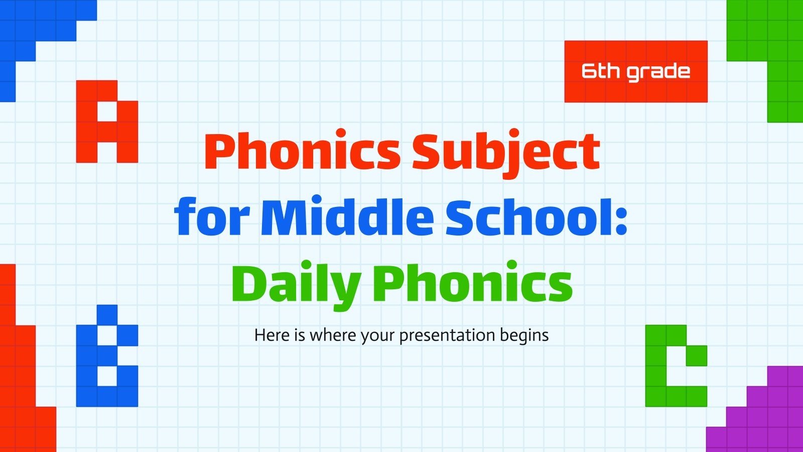 Phonics Subject for Middle School - 6th Grade: Daily Phonics