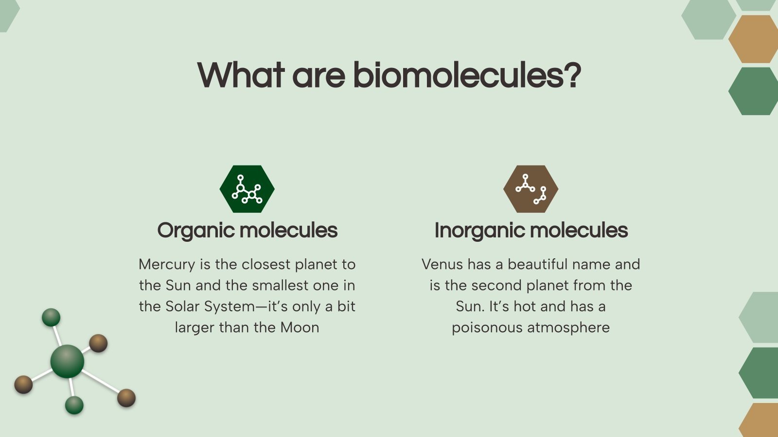 Biochemistry and Biomolecules - Science - 9th Grade
