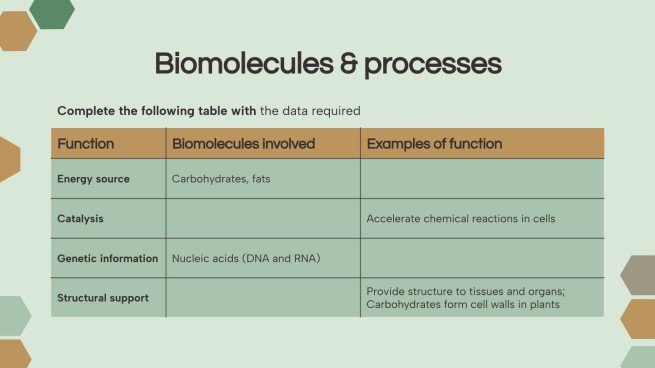 Biochemistry and Biomolecules - Science - 9th Grade