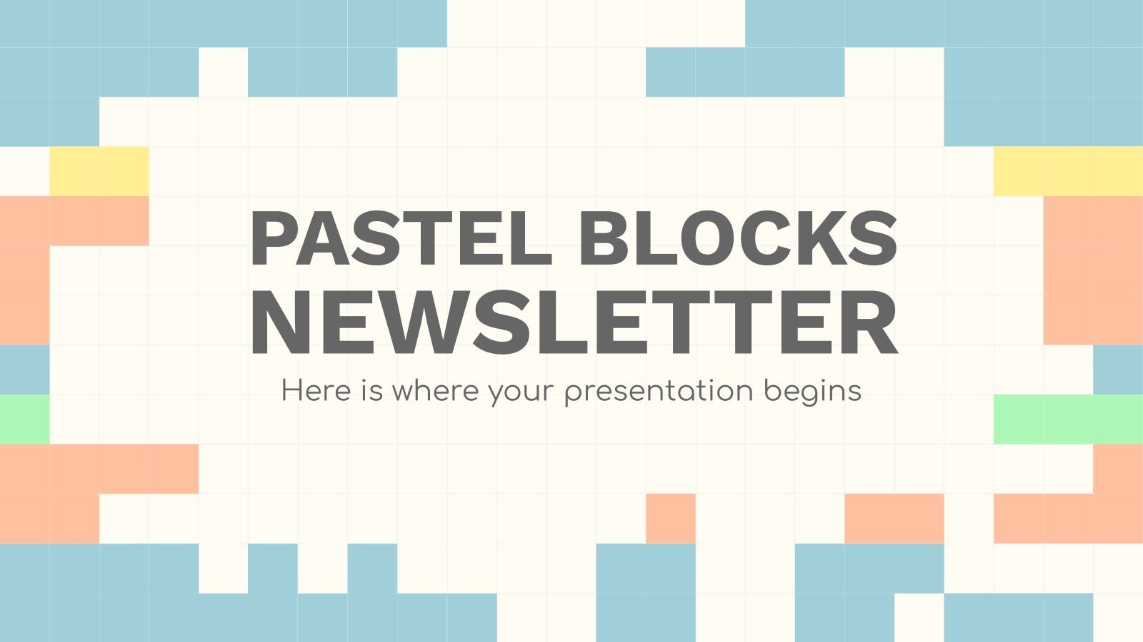 Pastel Blocks Newsletter | Google Slides & PowerPoint