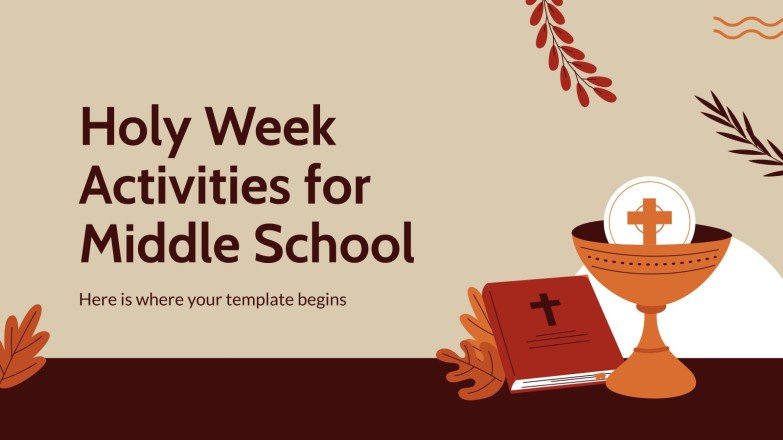 Holy Week Activities for Middle School Presentation