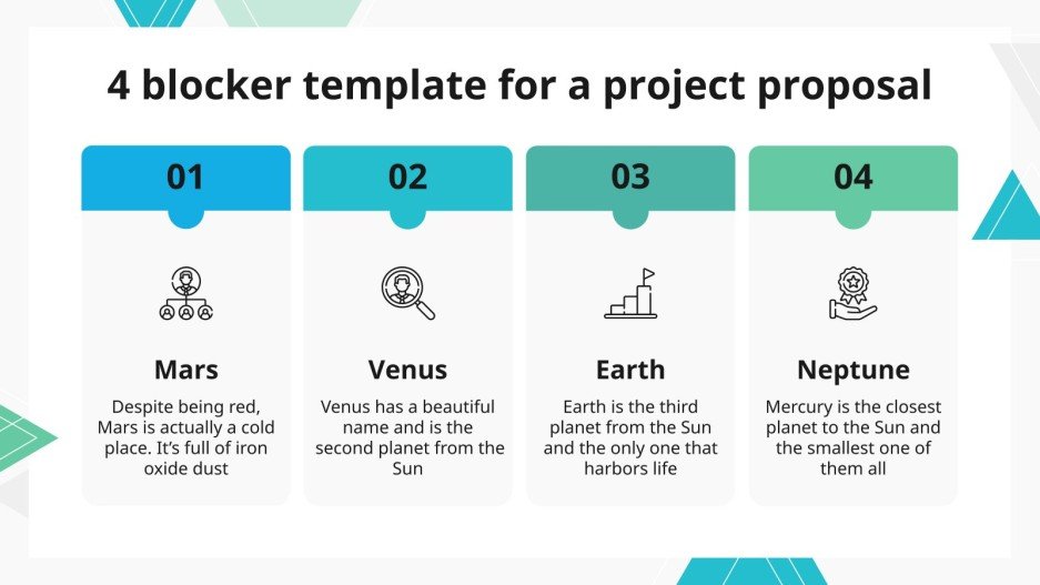 4 Blocker Template for a Project Proposal Presentation