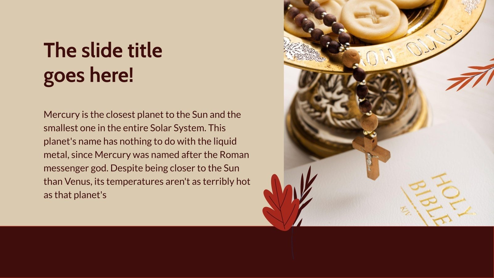 Holy Week Activities for Middle School Presentation