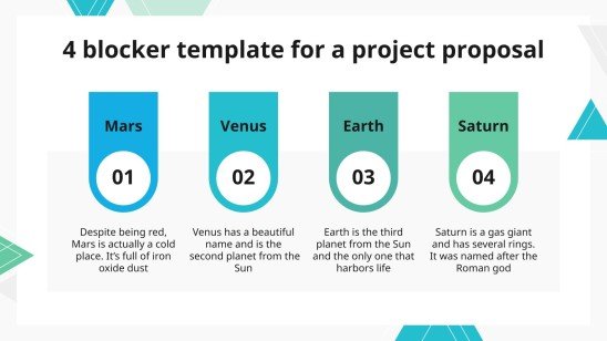 4 Blocker Template for a Project Proposal Presentation