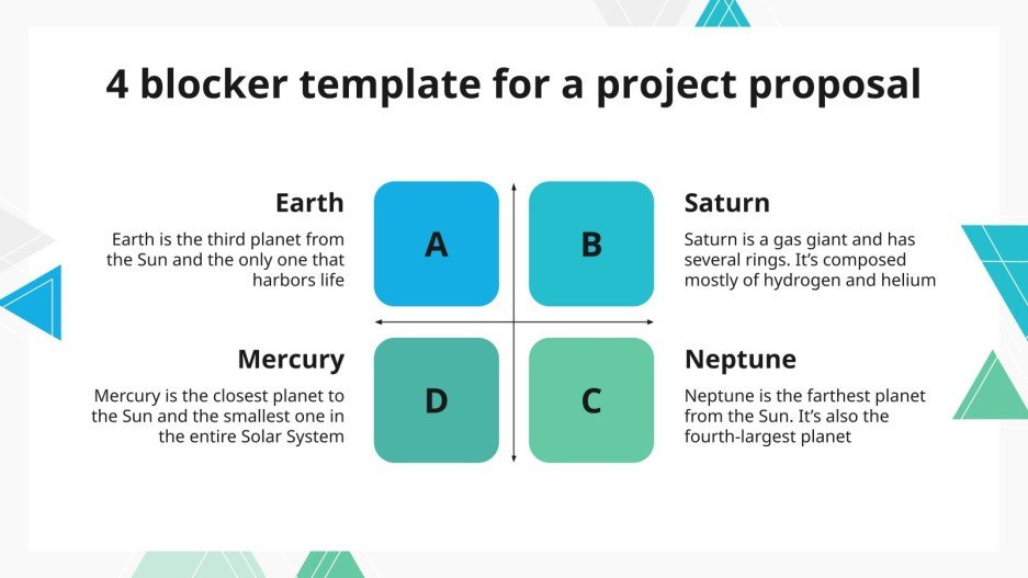 4 Blocker Template for a Project Proposal Presentation