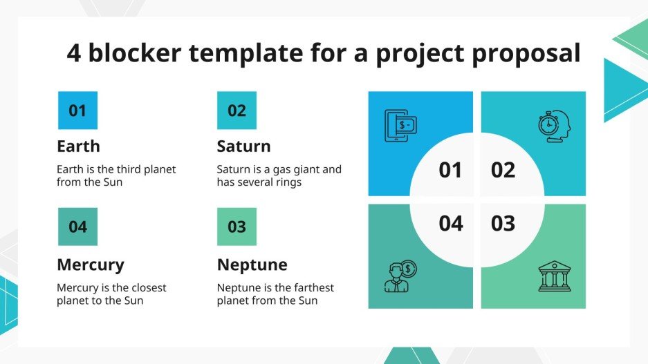 4 Blocker Template for a Project Proposal Presentation