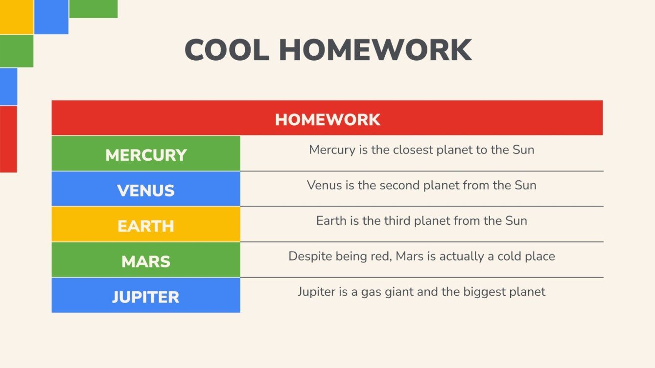 Cool Homework Infographics