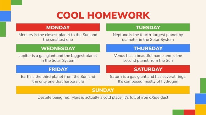 Cool Homework Infographics