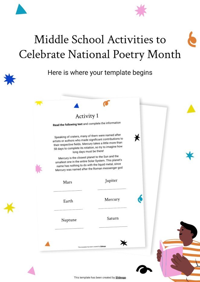 Middle School Activities to Celebrate National Poetry Month