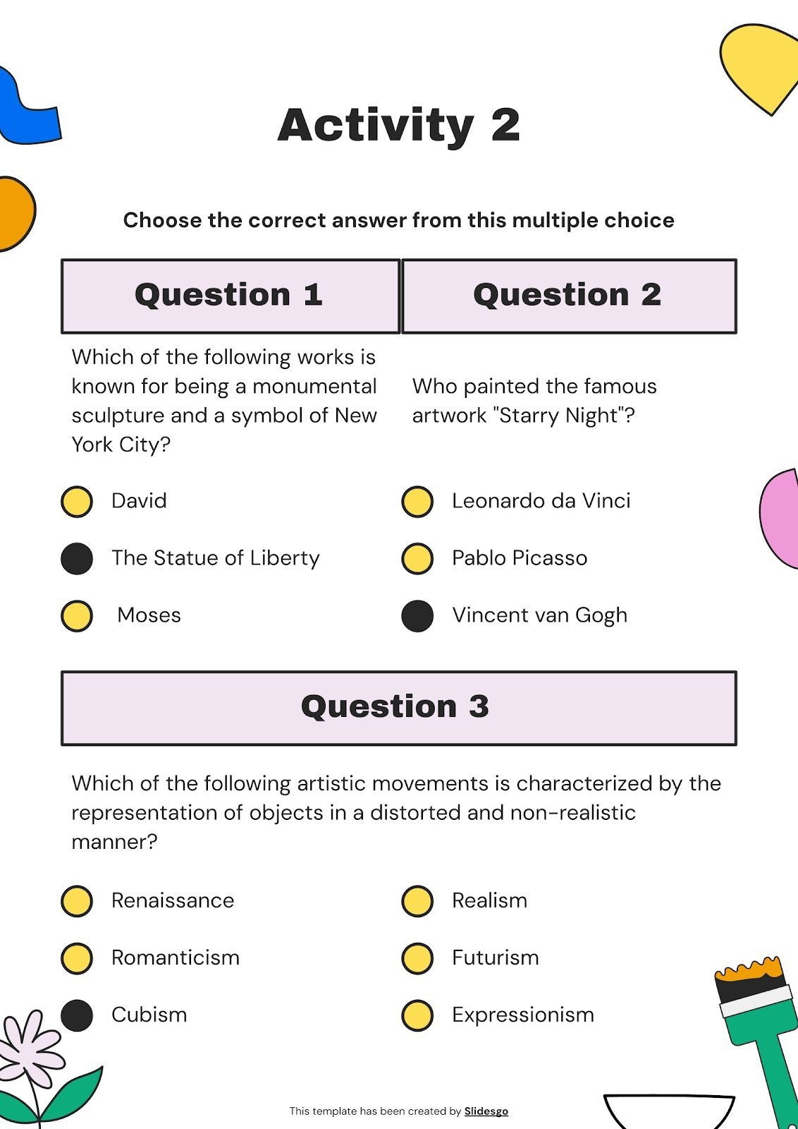 World Art Day Activities for Middle School Presentation