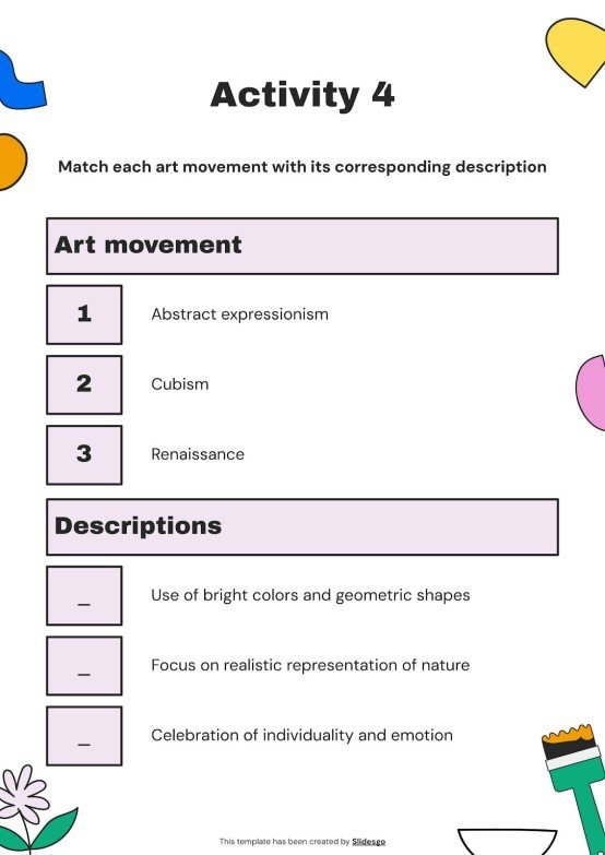 World Art Day Activities for Middle School Presentation