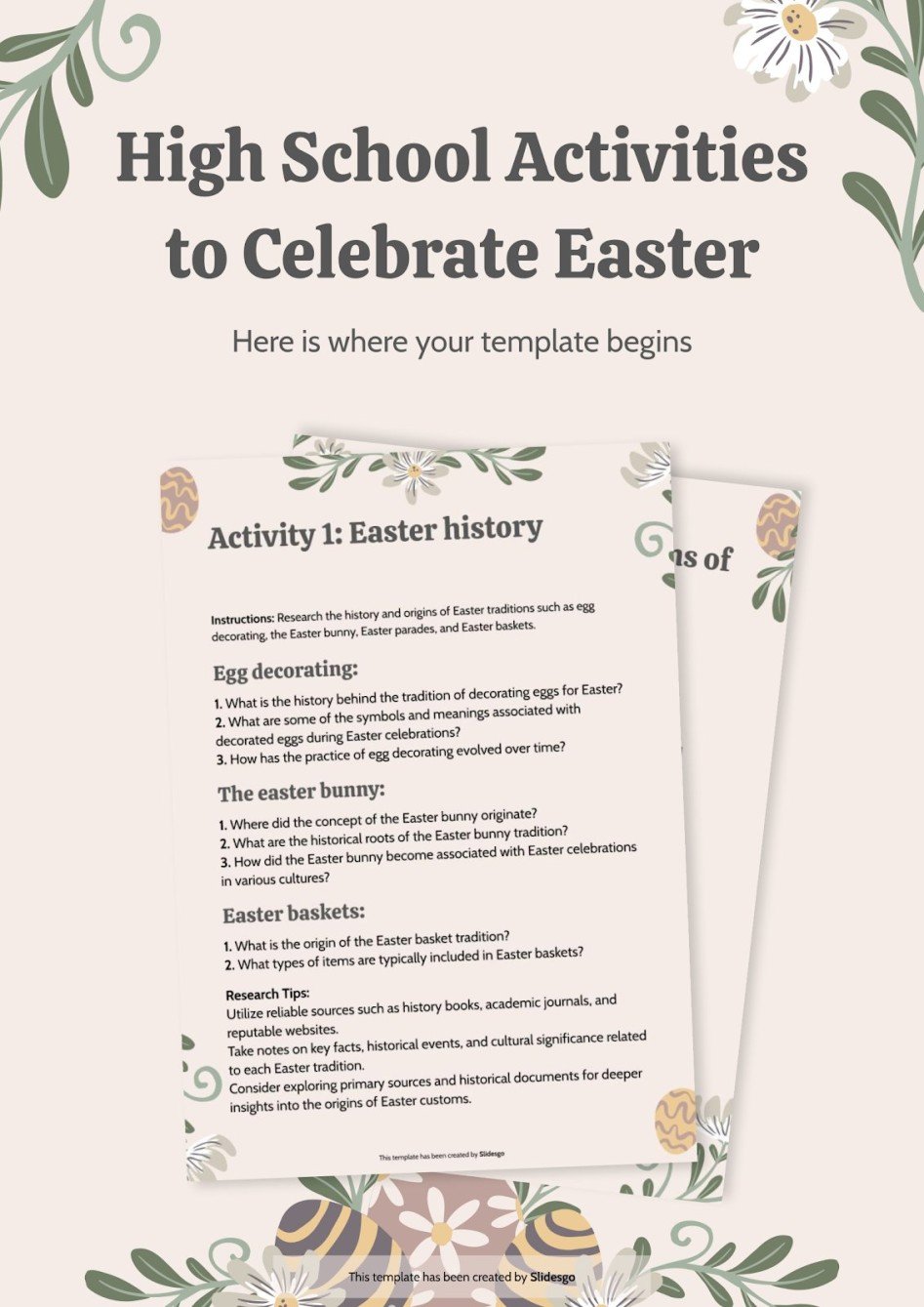 Plantillas gratis de Pascua para Google Slides y PowerPoint