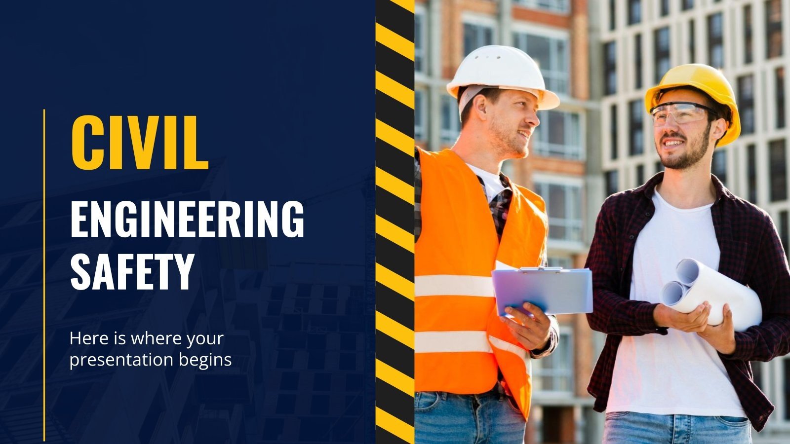 Kostenlose Vorlagen über Bauwesen für Google Slides & PPT