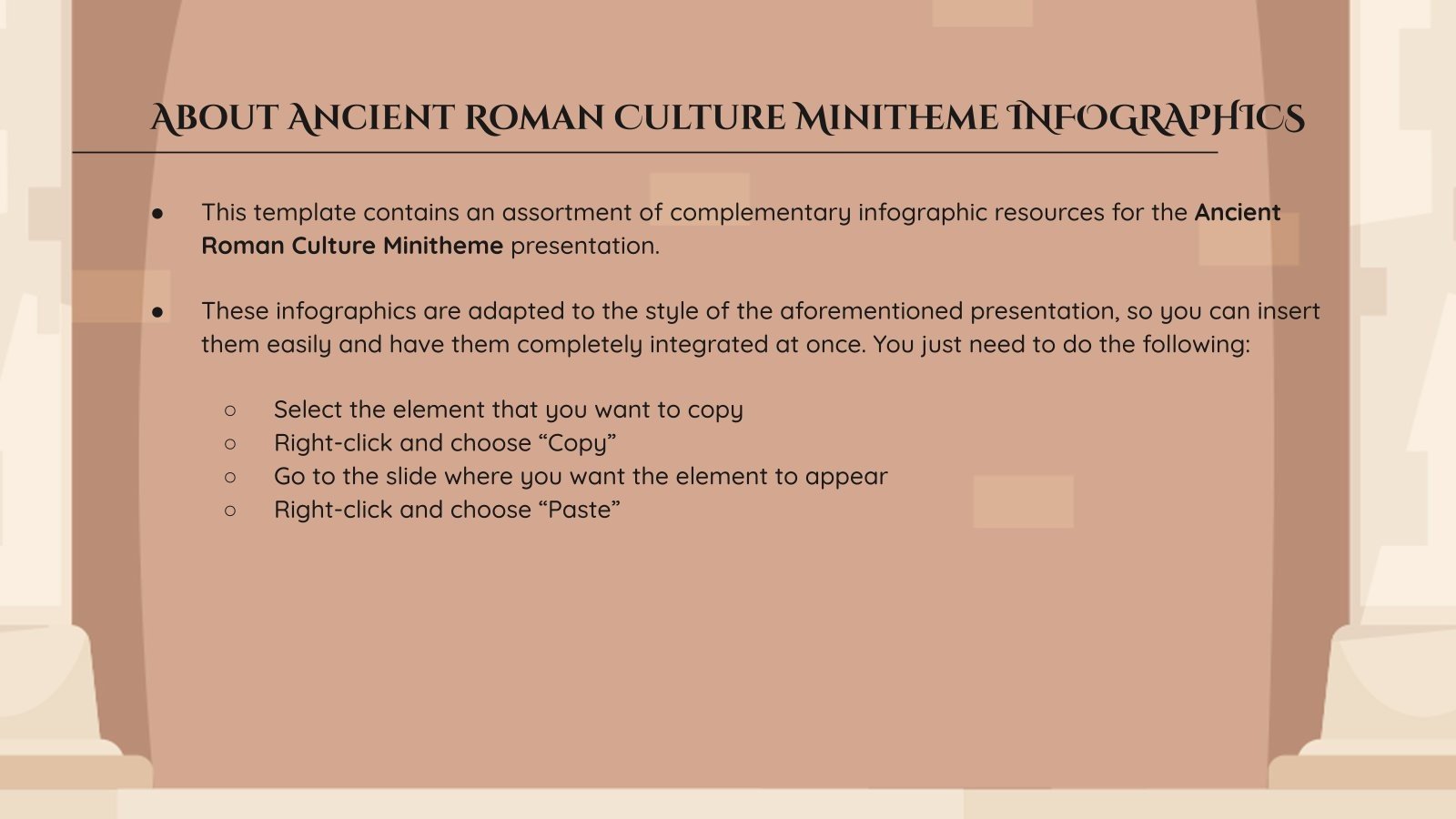 Ancient Roman Culture Minitheme Infographics Template