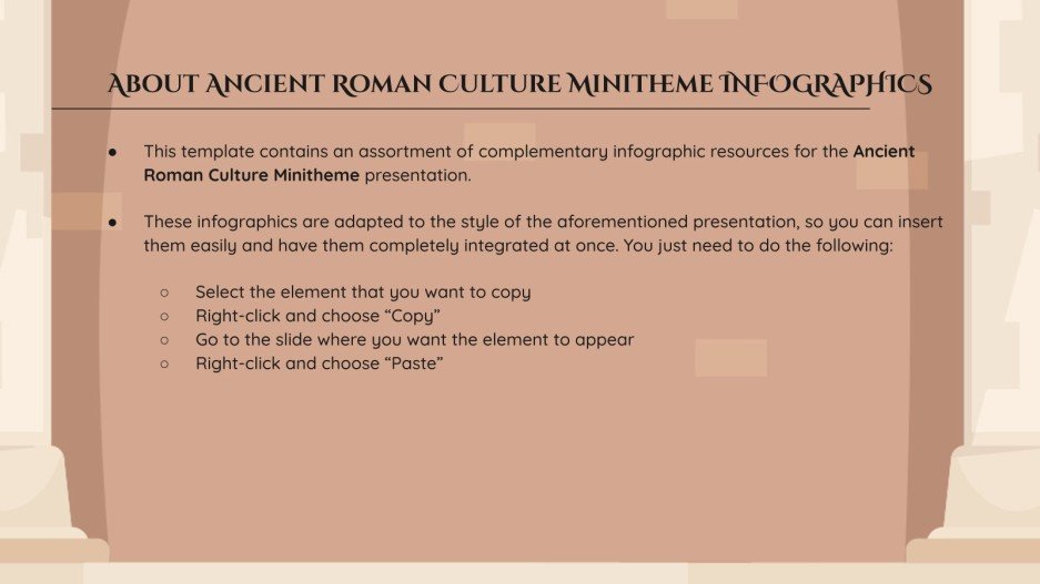 Ancient Roman Culture Minitheme Infographics Template