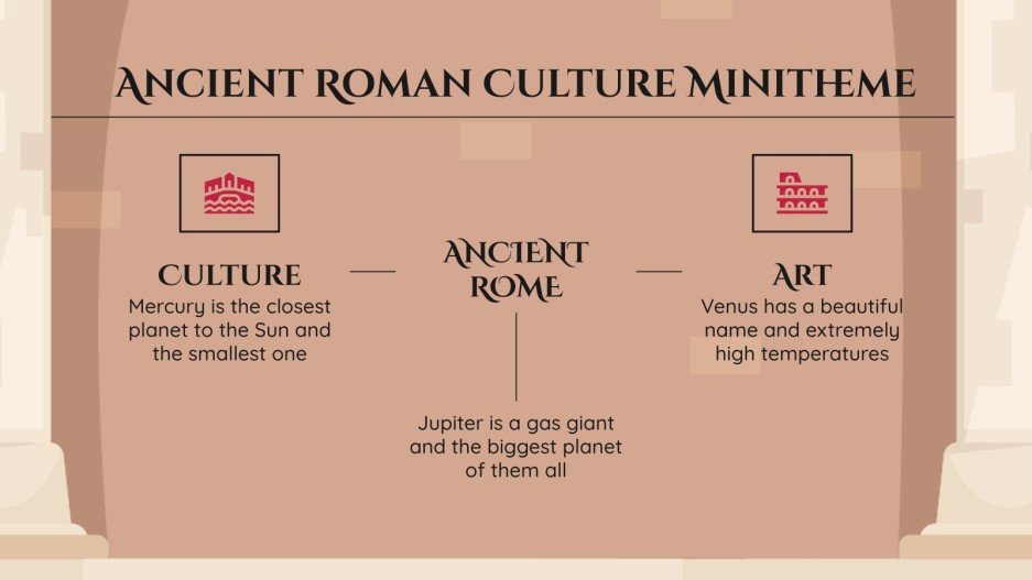 Ancient Roman Culture Minitheme Infographics Template