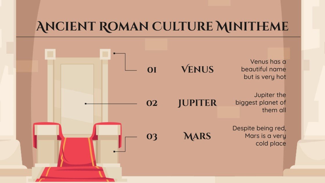 Ancient Roman Culture Minitheme Infographics Template
