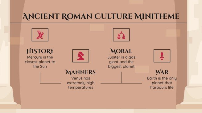 Ancient Roman Culture Minitheme Infographics Template