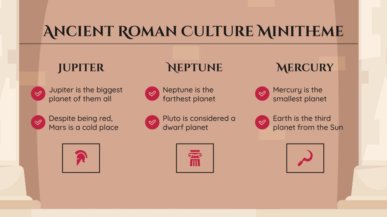 Ancient Roman Culture Minitheme Infographics Template