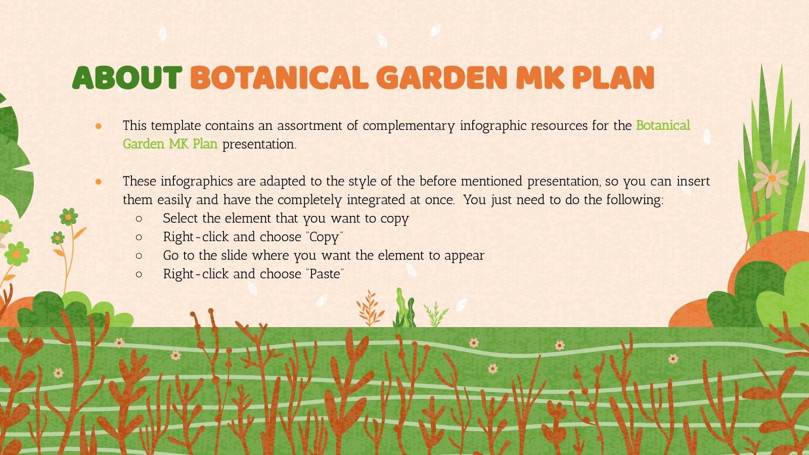 Botanical Garden MK Plan Infographics Template
