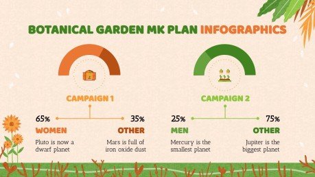 Infográficos Plano de marketing para jardim botânico