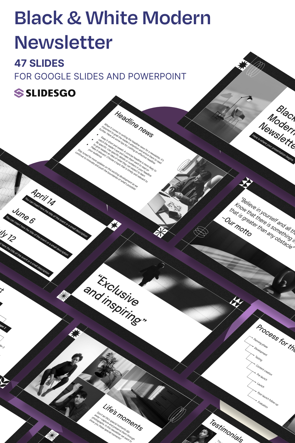 Black & White Modern Newsletter Presentation