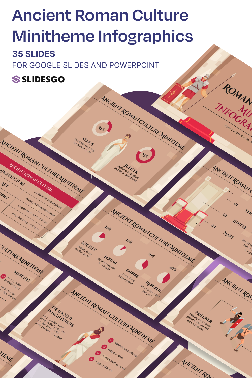 Ancient Roman Culture Minitheme Infographics Template