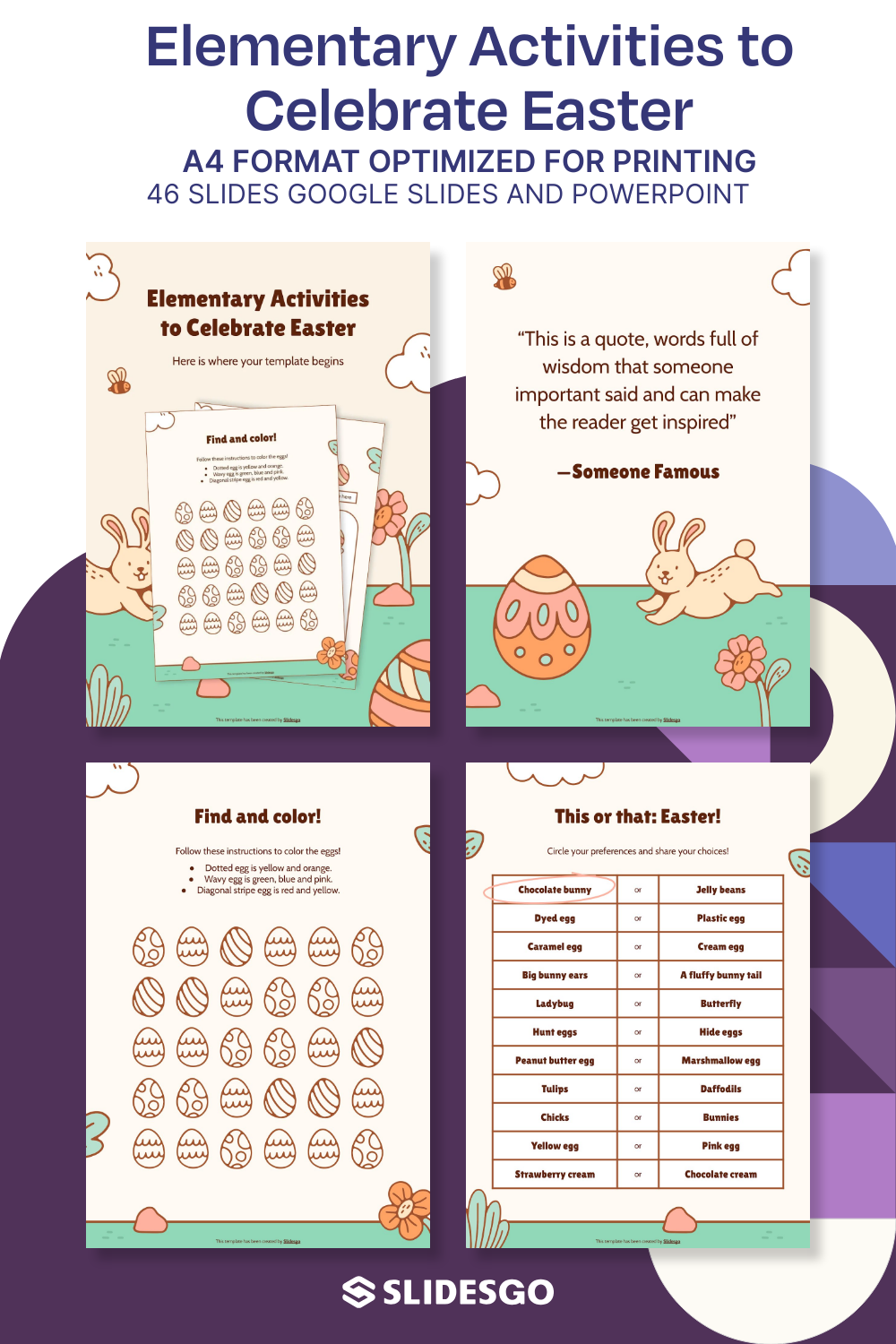 Elementary Activities to Celebrate Easter Presentation