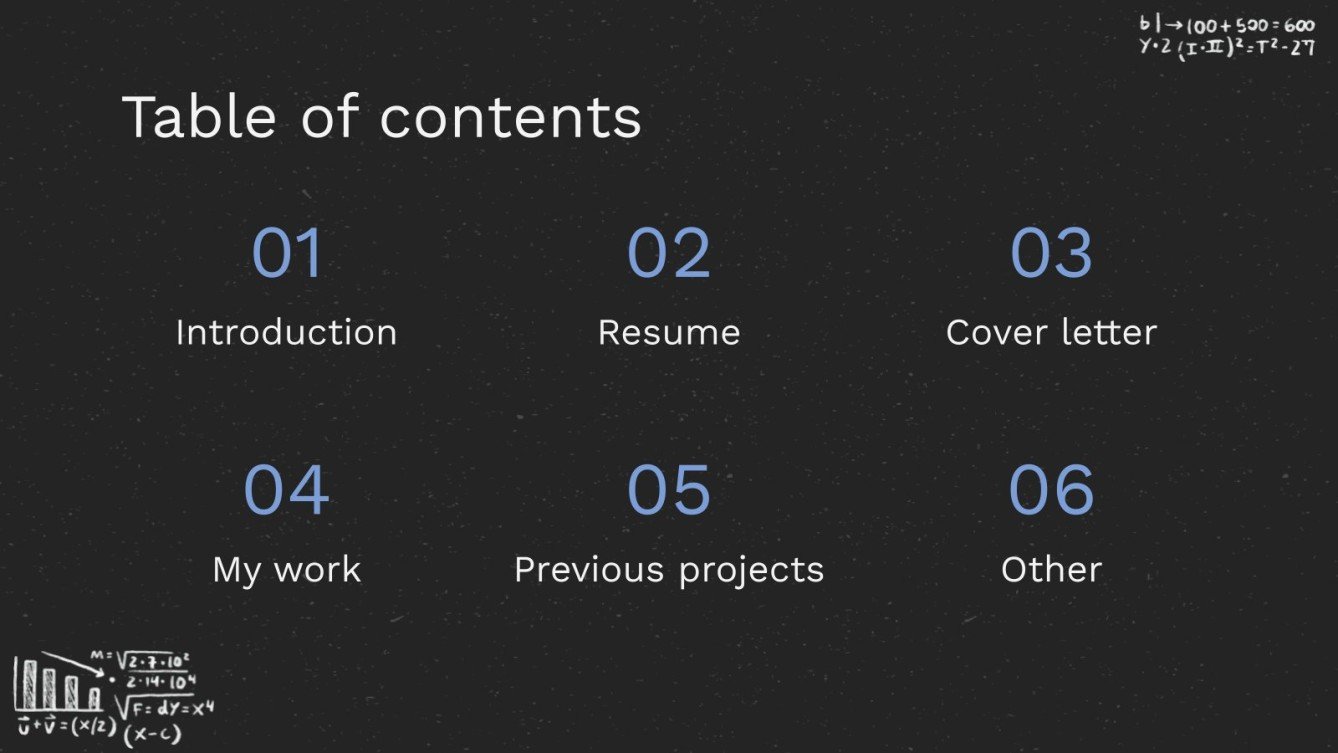 Calculus Style Portfolio Presentation