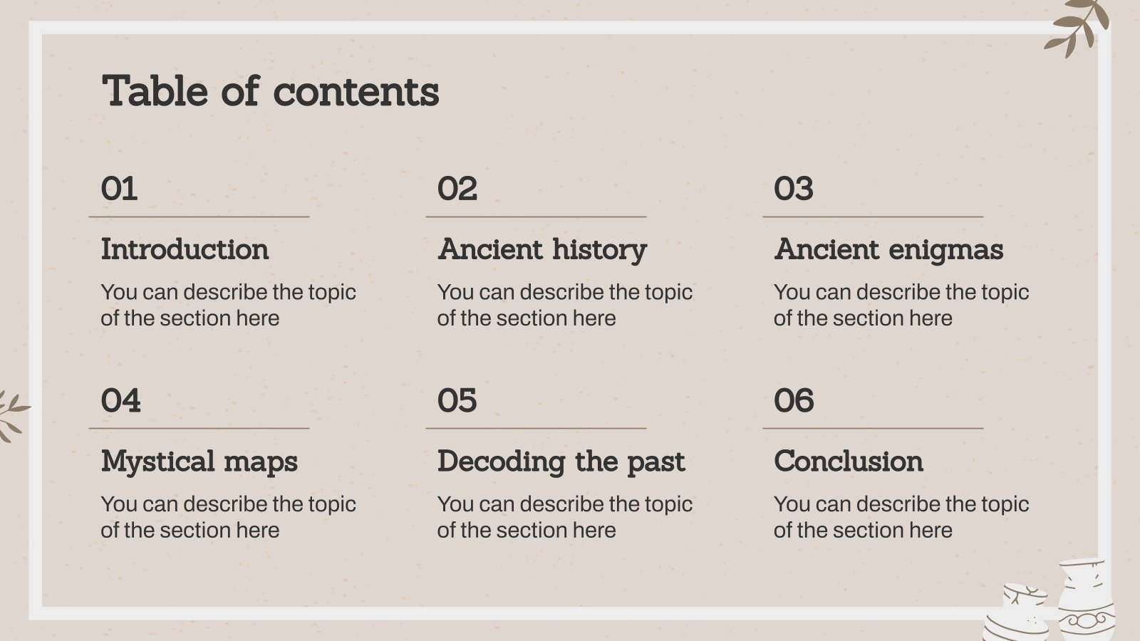 Secrets of Ancient History Presentation