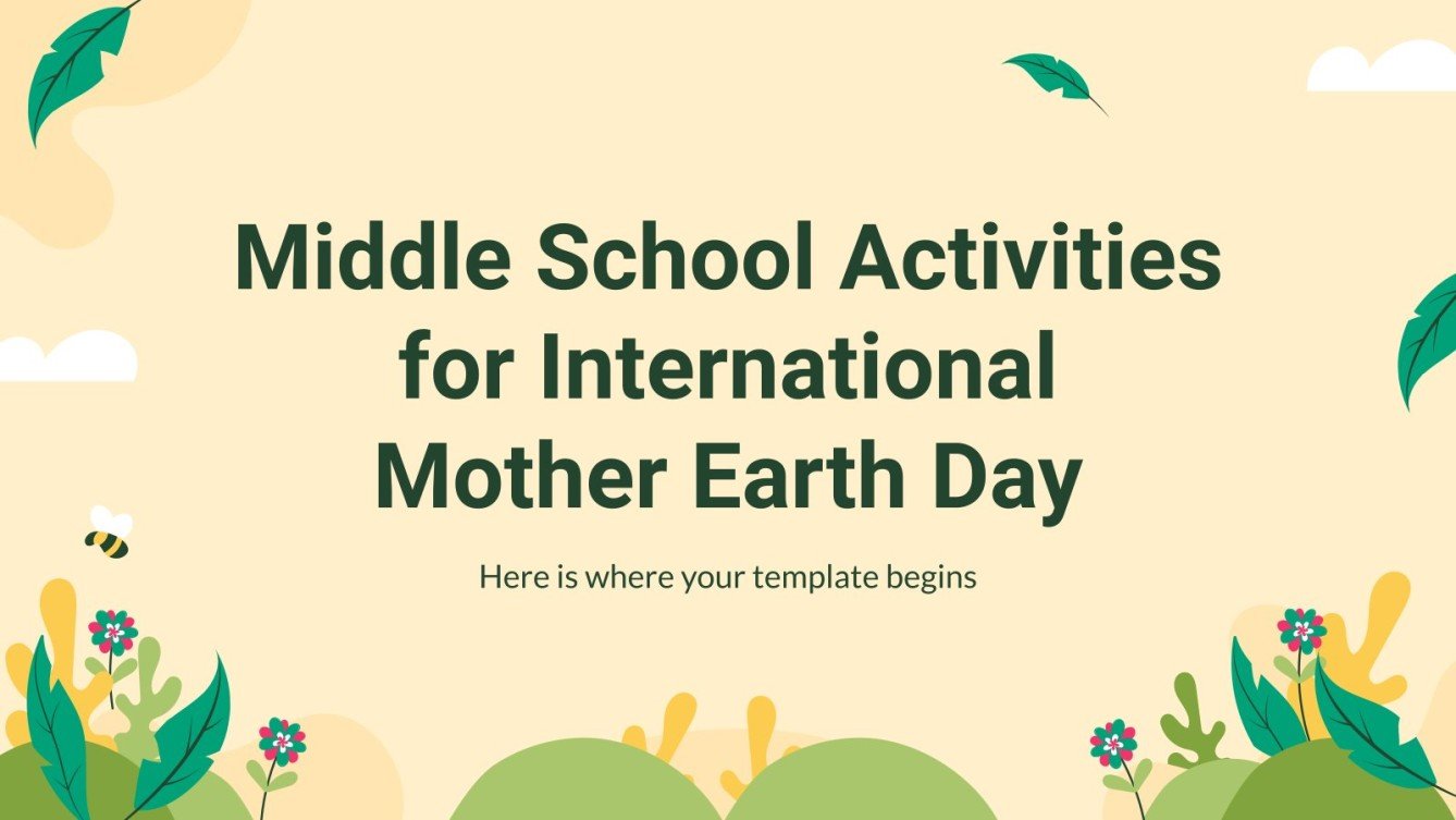 Middle School Activities for International Mother Earth Day
