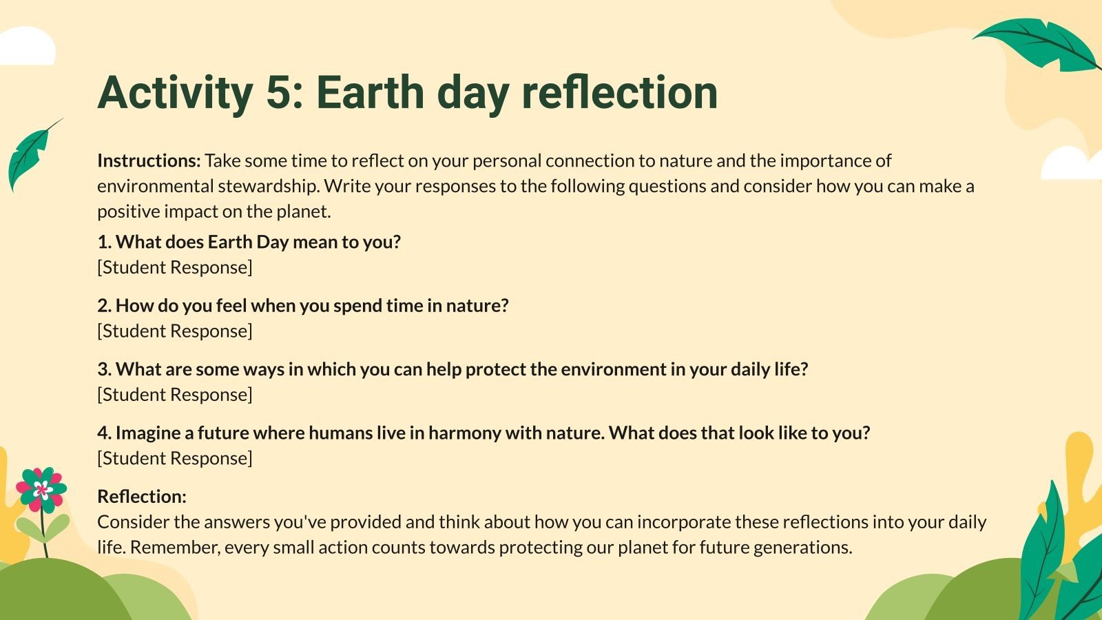Middle School Activities for International Mother Earth Day