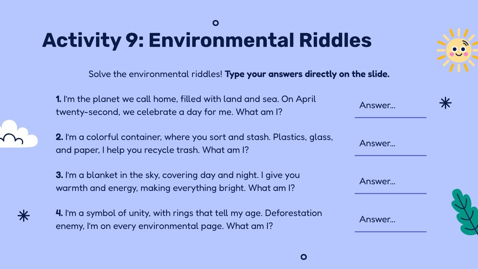 Elementary Activities for International Mother Earth Day