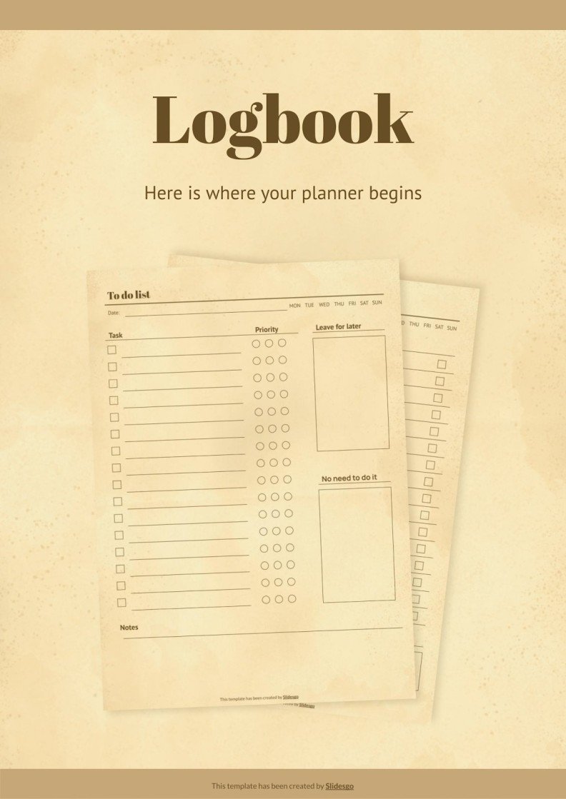 Logbook Presentation Logbook Presentation