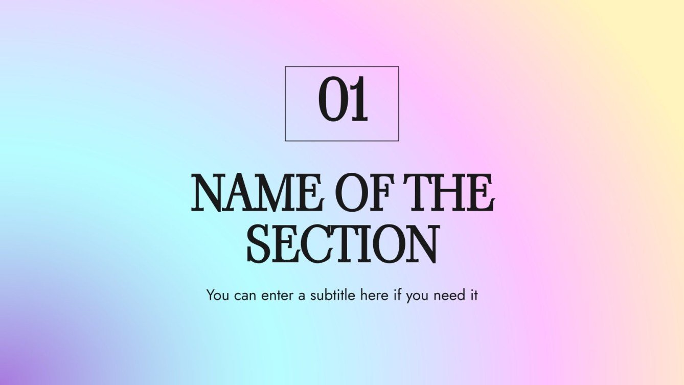 Elegant Pastel Gradient Backgrounds Marketing Basic Template