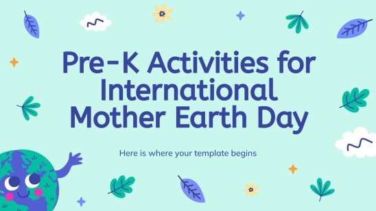 Pre-K Activities for International Mother Earth Day