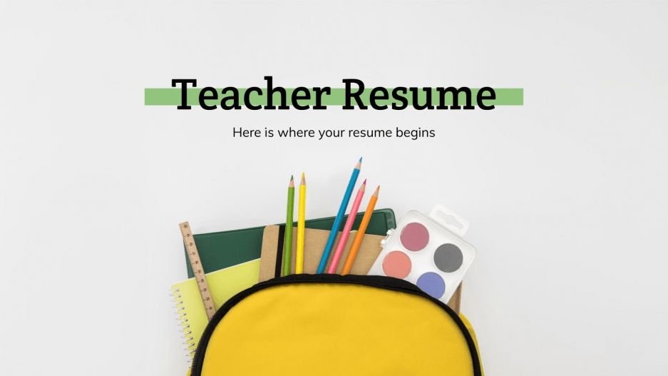 Teacher Resume Google Slides Theme and PowerPoint Template