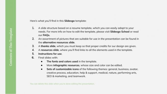 Teacher Resume Google Slides Theme and PowerPoint Template